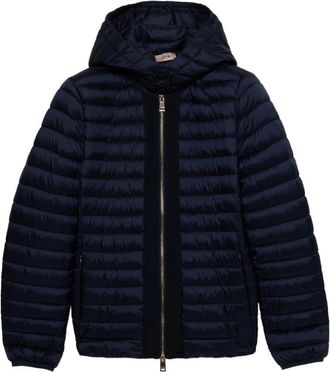 Oltre Femme, Vestes, Bleu, Taille: 40 FR Doudoune l&eacute;g&egrave;re avec capuche d&eacute;tachable