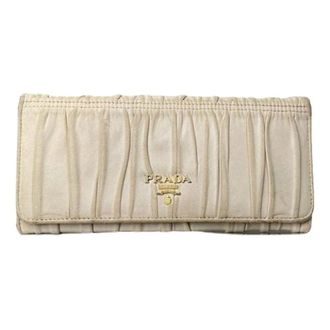 Prada Pre-owned Leder Geldb&ouml;rse - - Pre-owned - Damen - Beige - ONE SIZE