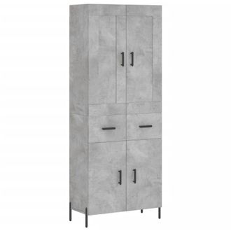 vidaXL Highboard Betongrau 69,5x34x180 cm Holzwerkstoff Vidaxl