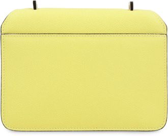 Valextra Womens Nolo Mini Leather Crossbody Yellow Calfskin Shoulder Bags