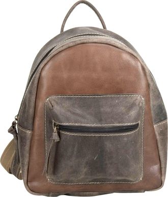 Sunsa Damen/Herren Leder Rucksack. Kleine Backpack. Braune Cityrucksack Daypack. Ledertasche in Vintage Retro Stil. Kurierrucksack Rucksäke für Männer/Fraue