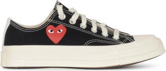 Comme Des Garçons Homme, Chaussures, Noir, Taille: 38 EU Chuck Taylor 70 Small Red Heart Low Top
