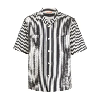 Barena Homme, Chemises, Gris, Taille: XL Chemise &agrave; Rayures Verticales Seersucker