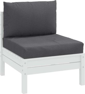 vidaXL Coussins de palette lot de 2 anthracite m&eacute;lang&eacute; tissu Vidaxl