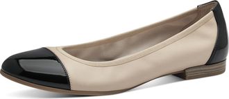 Tamaris Damen Klassische Ballerinas, Frauen Flats,TOUCHit-Fußbett,Sommerschuhe,Slipper,Ballerina-Schuhe,Ballett-Schuhe,flach,Nude Comb,37 EU