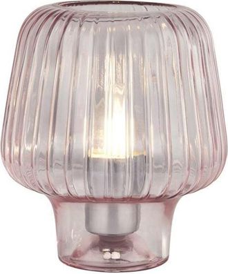 Searchlight Searchlight Aria Lampe de table en verre ondulé rose