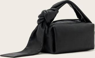 AllSaints Effie sac bandouli&egrave;re en cuir micro &agrave; noeud noir