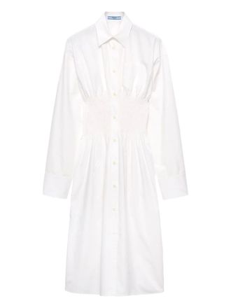 Prada robe en toile de coton - Blanc