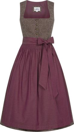 N&uuml;bler Dirndl N&Uuml;BLER Midi Dirndl Blanka, Damen, Gr. 36, EURO, rot, Obermaterial: 80% Baumwolle CO. 18% Polyester PES. 2% Elasthan EL., Kleider, Topseller