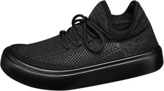 Generico Homme Baskets en Maille Tricot&eacute;e Respirant Chaussures de Sport Course &agrave; Lacets Semelle Plates Bout Rond Sneakers Chaussures De Marche D&eacute;contract&eacute;es Te