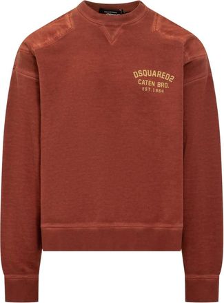 Dsquared2 Homme, Sweatshirts et sweats &agrave; capuche, Rouge, Taille: XL Crewneck SweaT-shirt