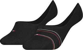 Tommy Hilfiger Preppy Womens Footie (2 Pack) Chaussettes, Noir, 39-42 Femme