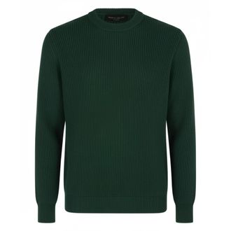 Roberto Collina Gerippter Rundhalspullover - - Knitwear - Herren - Gr&uuml;n - L