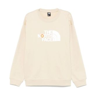 The North Face Homme, Sweatshirts et sweats à capuche, Beige, Taille: S Pull en coton écru avec détail de logo