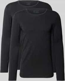 Schiesser Longsleeve mit geripptem Rundhalsausschnitt