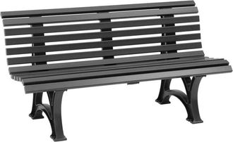 Blome 3er-Bank Helgoland 150 cm graphitgrau Vollkunststoff