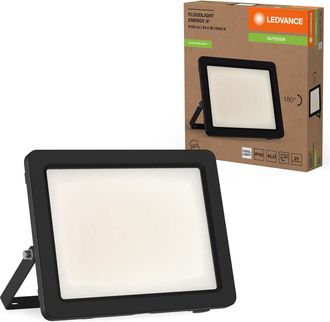 Ledvance LED-Flutlicht mit Energieeffizienzklasse A, schwarzes Aluminiumgehäuse, 24.5 W, 4600 lm, für Außenanwendungen, kompaktes Design, leichtes Gewicht, ein