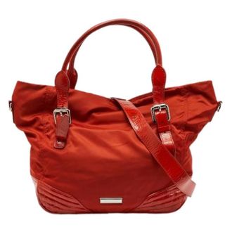 Burberry Pre-owned Vintage Nylon Handtasche - - Pre-owned - Damen - Orange - ONE SIZE