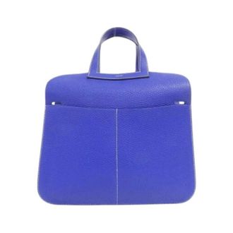 Herm&egrave;s Sac &agrave; main vintage doccasion - Femme - Pre-owned - Bleu - Taille: ONE Size