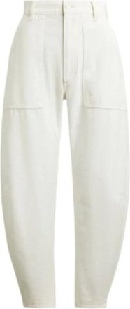 Polo Ralph Lauren Femme, Pantalons, Blanc, Taille: 38 FR Pantalon Droit