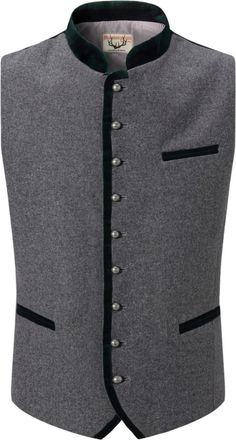 Stockerpoint Herren Alonso Trachtenweste, Grau Forest, 50 EU