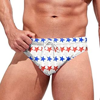 Generic Slip De Bain Homme Natation Jammer Drole Bronzant Souple Amovible Cordon De Serrage Slip De Plage Doublure Short De Bain Et&eacute; Plage Piscine Natation