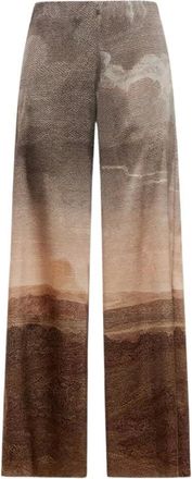 Pierre-Louis Mascia Femme, Pantalons, Brun, Taille: 40 FR Adastrgum Palazzo Pantalons