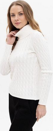 Passioni Rollkragenpullover in Zopfstrick-Optik