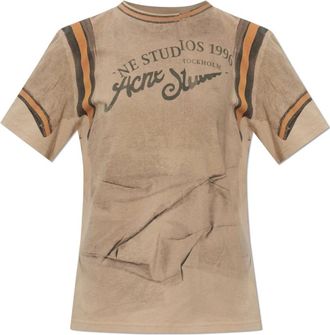 Acne Studios Femme, Tops, Brun, Taille: 42 FR T-shirt Graphique