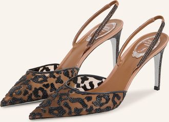 Rene Caovilla Rene Caovilla Slingpumps Mit Schmucksteinen braun