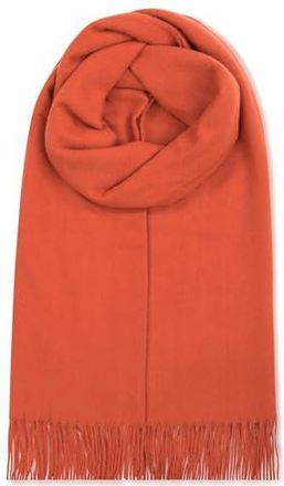 Malito more than fashion Malito - &Eacute;charpe tendance pour femme - &Eacute;charpe douce en m&eacute;lange de viscose et de coton - Longue &eacute;charpe dhiver - Couleur unie - S600, terracotta, tail