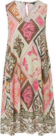 Comma Minikleid Kleid Flie&szlig;endes Jerseykleid mit All-over-Print