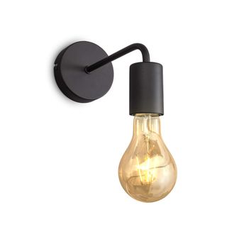 B.K.Licht Wandleuchte innen mit E27 Fassung, max. 10 Watt, Vintage, Wandlampe innen, Wandstrahler, Wandlicht, Wandbeleuchtung, Schlafzimmer, Flurlampe, 15x10x20