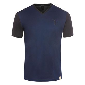 Billionaire Boys Club Homme, Tops, Bleu, Taille: XS T-shirt V-neck SS Double B