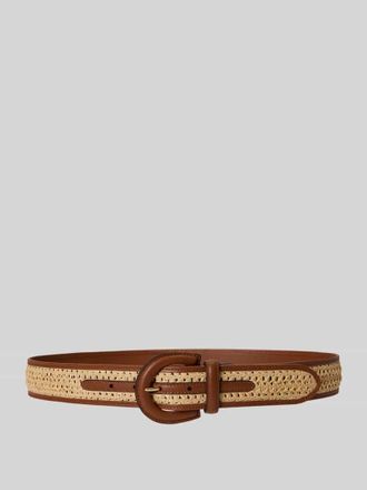 Lauren Ralph Lauren G&uuml;rtel aus Strohgeflecht mit Leder Details