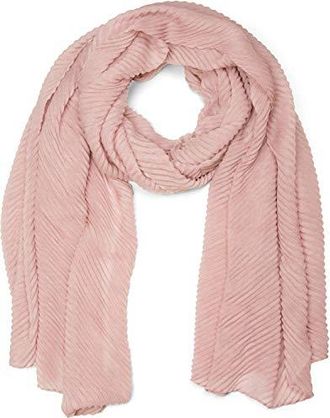 styleBREAKER Écharpe Femme Unie avec surface légèrement crêpée, tissu léger, plissé, plis plissés 01016107, couleur:Vieux rose
