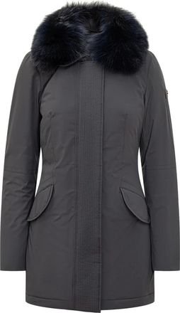 Peuterey Femme, Manteaux, Bleu, Taille: 36 FR Parka avec Capuche Bord&eacute;e de Fourrure