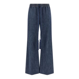 Valentino Garavani Chambray Wide Flared Jeans - - Jeans - Damen - Blau - XS
