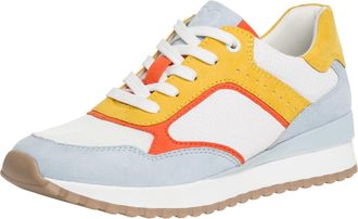 Marco Tozzi Damen Sneaker, flacher Absatz, Wechselfußbett, weiches FEEL ME Fußbett, ideal für Business und Freizeit