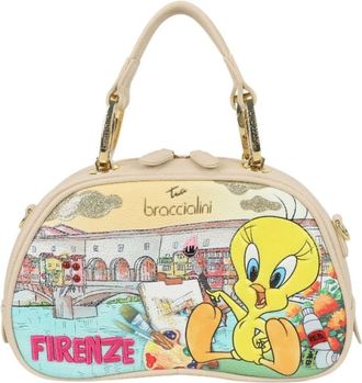 Braccialini Femme, Sacs, Gris, Taille: ONE Size Cartoline Handbag