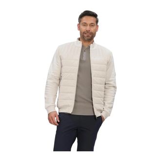 Gentiluomo Cardigan Materialmix - - Jackets - Herren - Beige - M