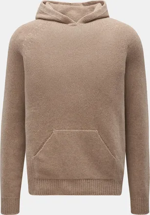 04651/ Herren - Cashmere Kapuzenpullover beige meliert