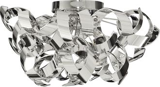 Searchlight Curls Chrome Three Light Semi Flush Fitting - Searchlight 4973-3Cc