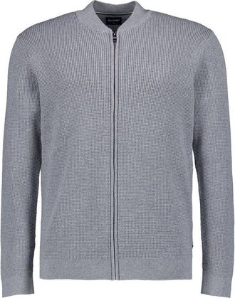 Olymp Herren Pullover grau Baumwolle unifarben