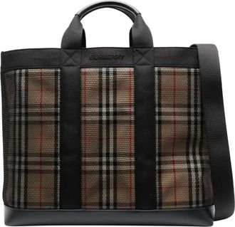 Burberry Crossbody Bags - Ormond Check Tote Bag - Gr. unisize - in Braun - f&uuml;r Damen