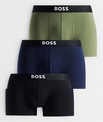 HUGO BOSS One - 3er-Pack Unterhosen in verschiedenen Farben mit Markenlogo vorne-Mehrfarbig