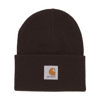 Carhartt Work in Progress Gerippte Acryl Beanie M&uuml;tze Tabak - - Accessories - Herren - Braun - ONE SIZE