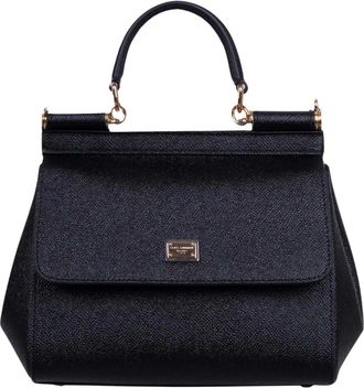 Dolce & Gabbana Femme, Sacs, Noir, Taille: ONE Size Sac &agrave; main Sicily Medium
