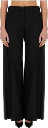 Nina Ricci Femme, Pantalons, Noir, Taille: 36 FR Wool Gabardine Large Pants