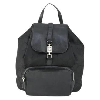 Gucci Pre-owned Canvas Rucksack - - Pre-owned - Damen - Schwarzk - ONE SIZE